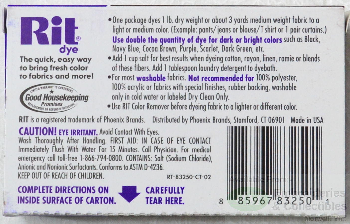 RIT ALL Purpose Powder Fabric Dye 31.9g, Tracked Post, Select Colours ...