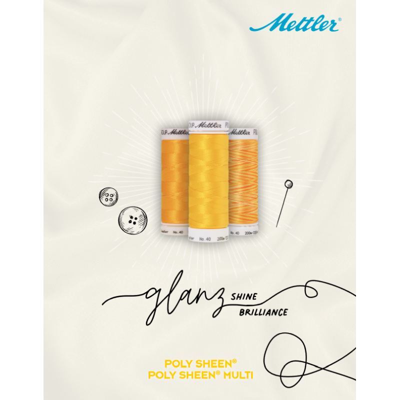 Mettler Poly Sheen 200m Trilobal Polyester Thread