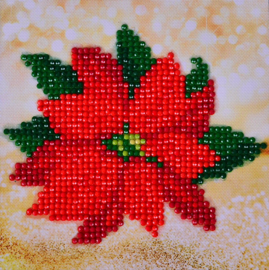 Diamond Dotz Embroidery Facet Art Kit, Beginner Poinsettia Diamond Dotz Embroidery Facet Art Kit, Beginner Poinsettia