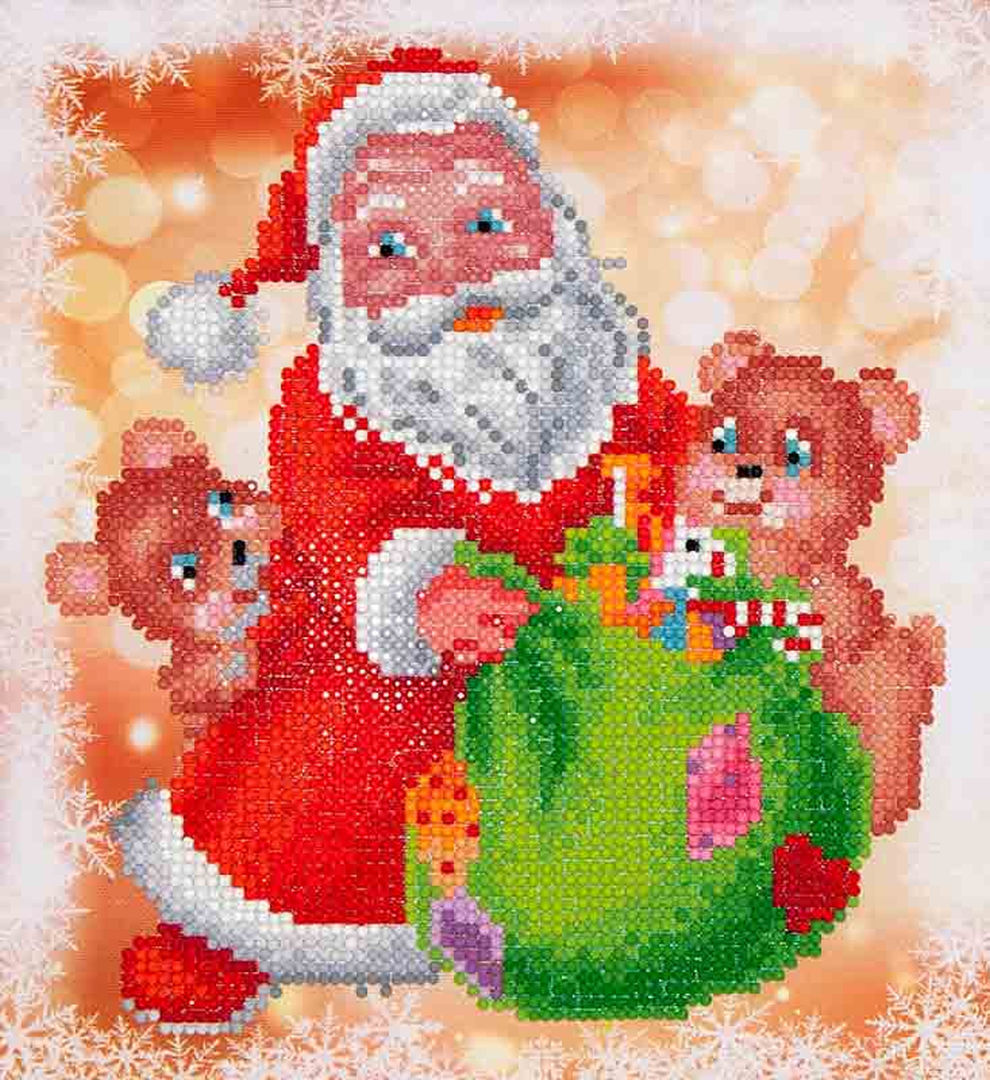 Diamond Dotz Embroidery Facet Art Kit, Beginner Santa & Teddies Diamond Dotz Embroidery Facet Art Kit, Beginner Santa & Teddies