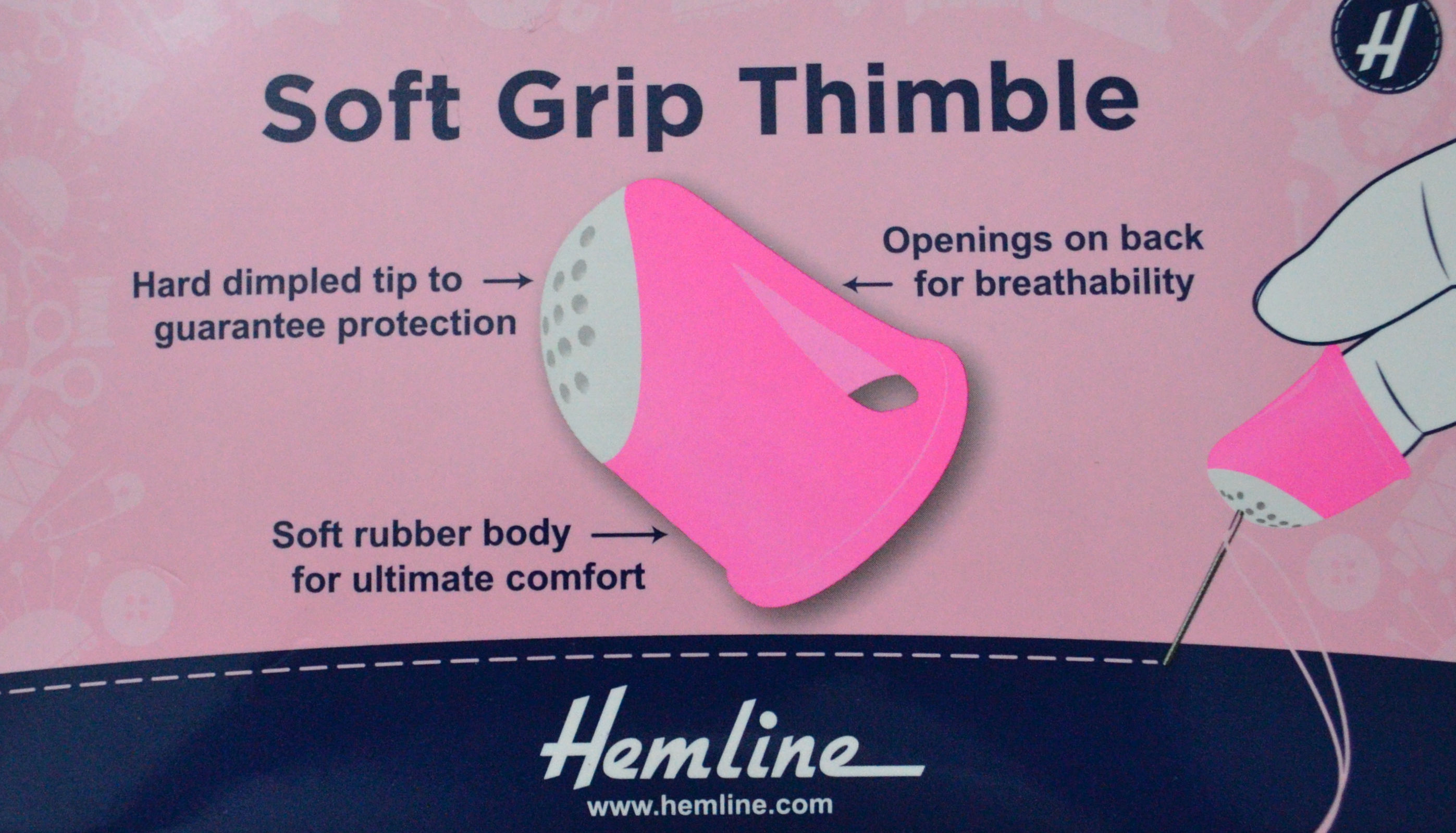 Soft Grip Thimble, Hard Dimpled Tip, Soft Rubber Body