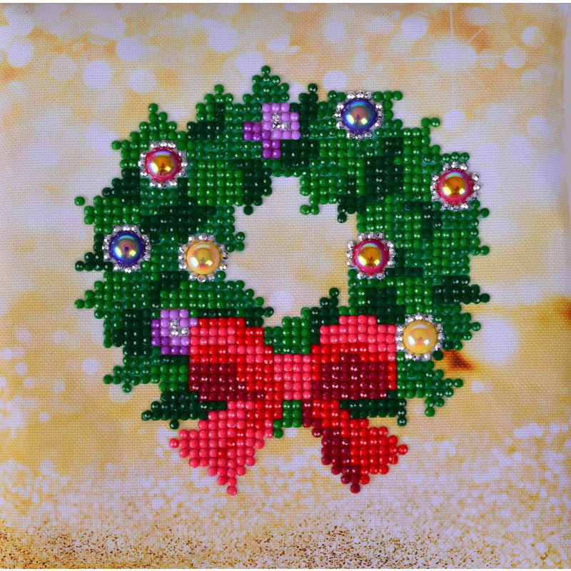 Diamond Dotz Embroidery Facet Art Kit, Beginner Christmas Wreath Diamond Dotz Embroidery Facet Art Kit, Beginner Christmas Wreath